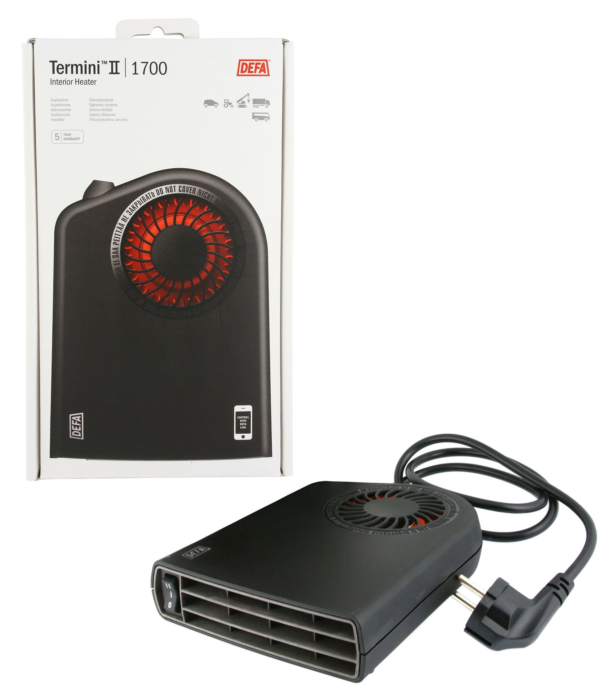 Køb - Kabinevarmer Defa Termini II, 830/1700 W - Verktygsboden