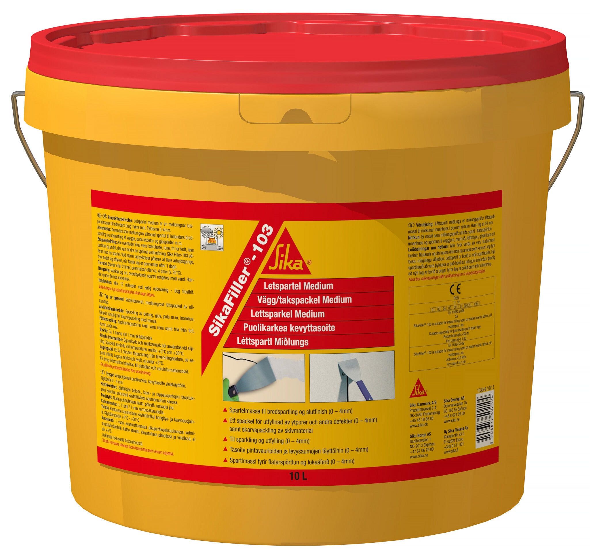 Køb Sika Let spartelmasse Sika Filler-103 - Verktygsboden